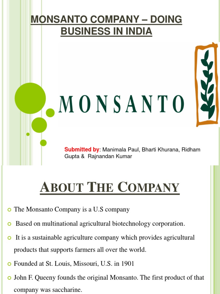 Monsanto Strategy | PDF | Monsanto | Cotton