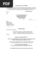 Question of DU EMBA | PDF | Diaper | Money