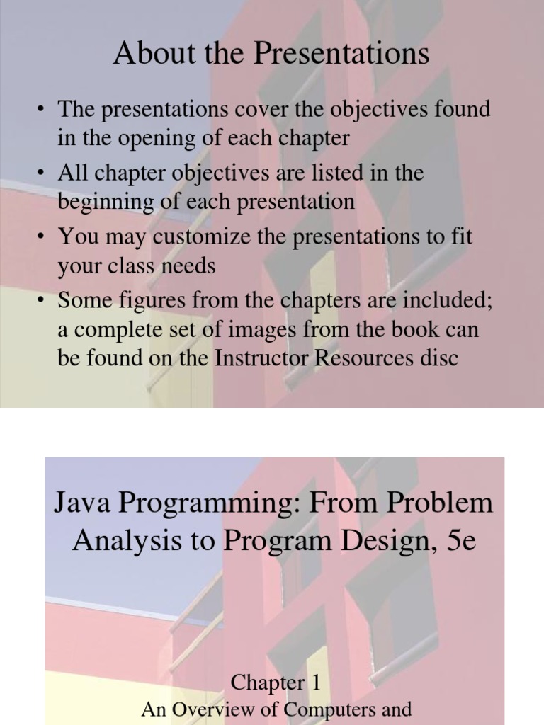 PPT ch01 | PDF | Computer Program | Programming