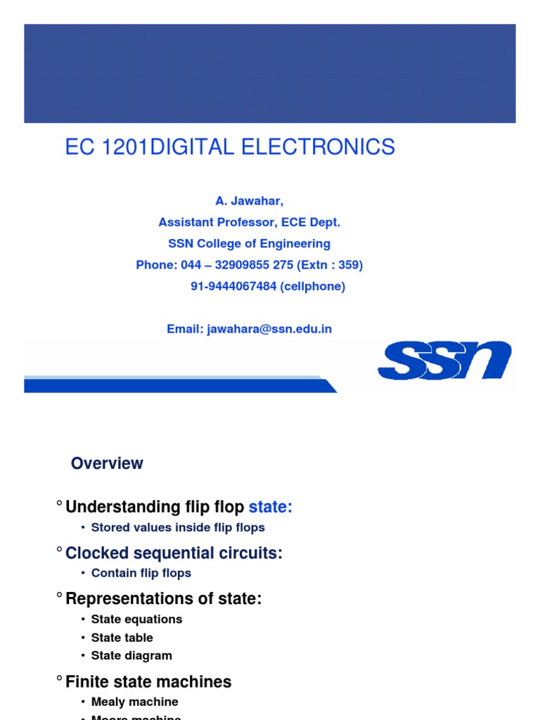 Ec 1201digital Electronics | PDF | Electronic Design | Computer Engineering