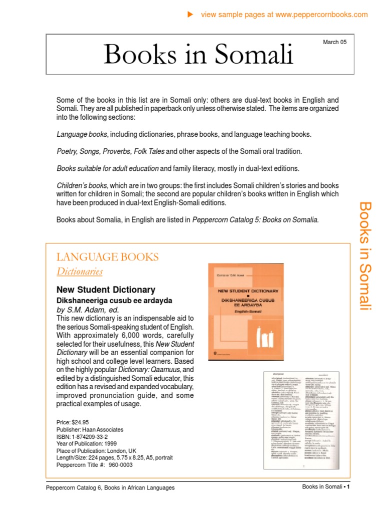 Books in Somali | PDF | Somalia | Poetry