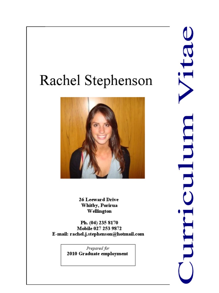 Rachel CV 2009 Updated and Improved | PDF | Marketing | Marketing Research