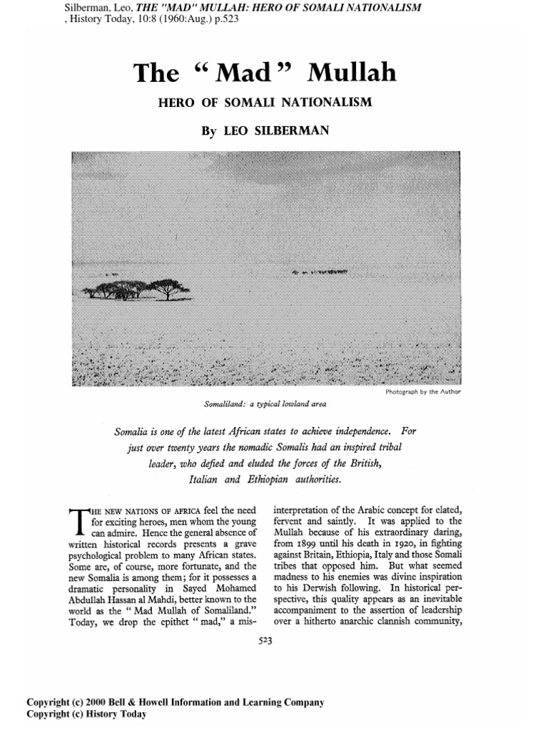 The Mad Mullah Hero of Somali Nationalism | PDF | Somalia