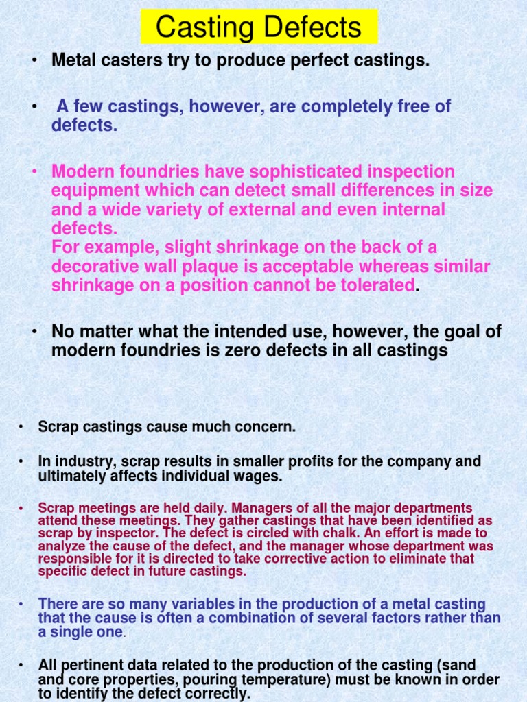 Casting Defects | PDF | Casting (Metalworking) | Metals