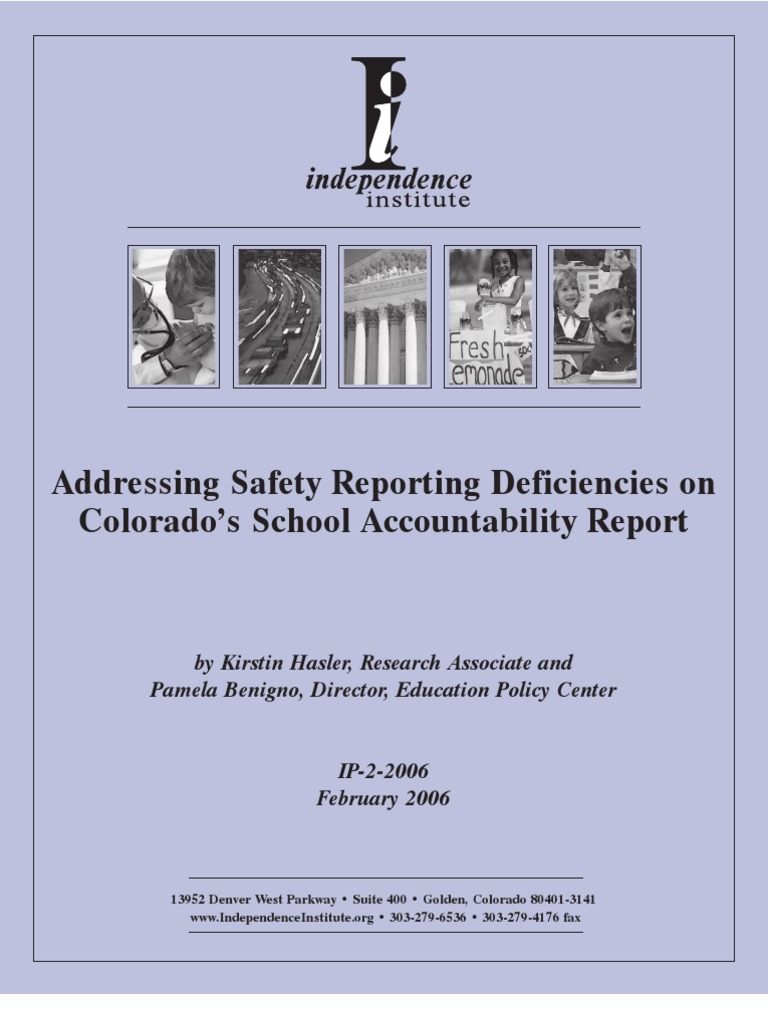 Addressing Safety Reporting Deficiencies On Colorado's School ...