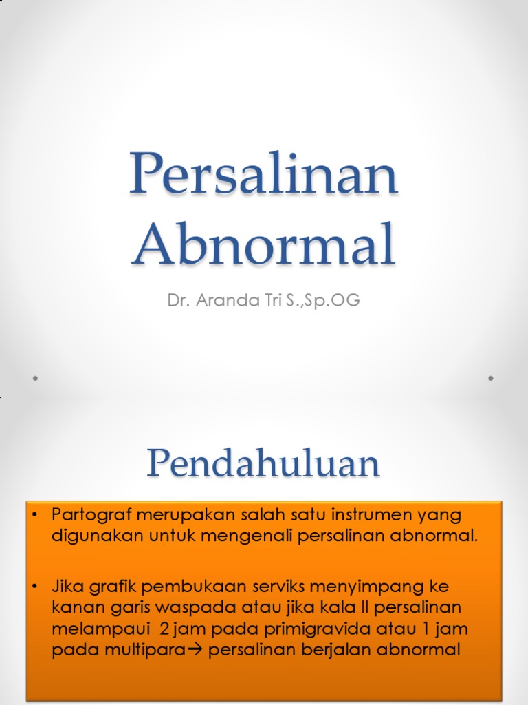Persalinan Abnormal | PDF