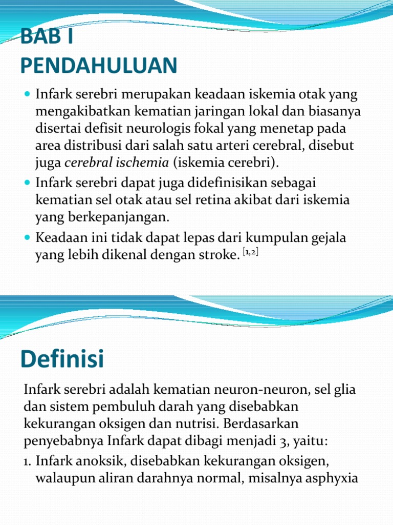 Definisi dan Epidemiologi Infark Serebri | PDF