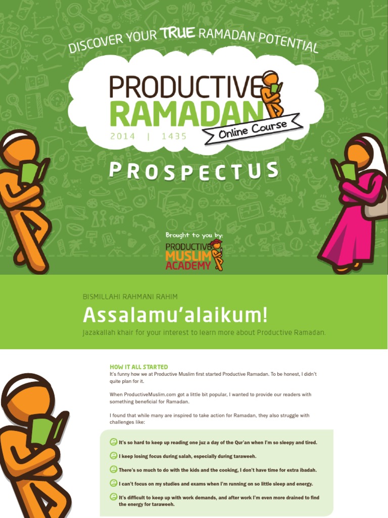 Productive Ramadan Online Course Prospectus | PDF | Ramadan ...