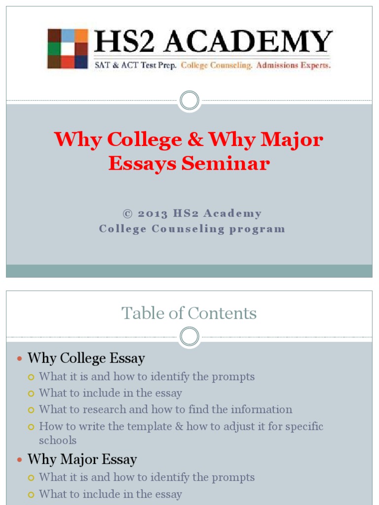 Why College & Major | PDF | Essays | College