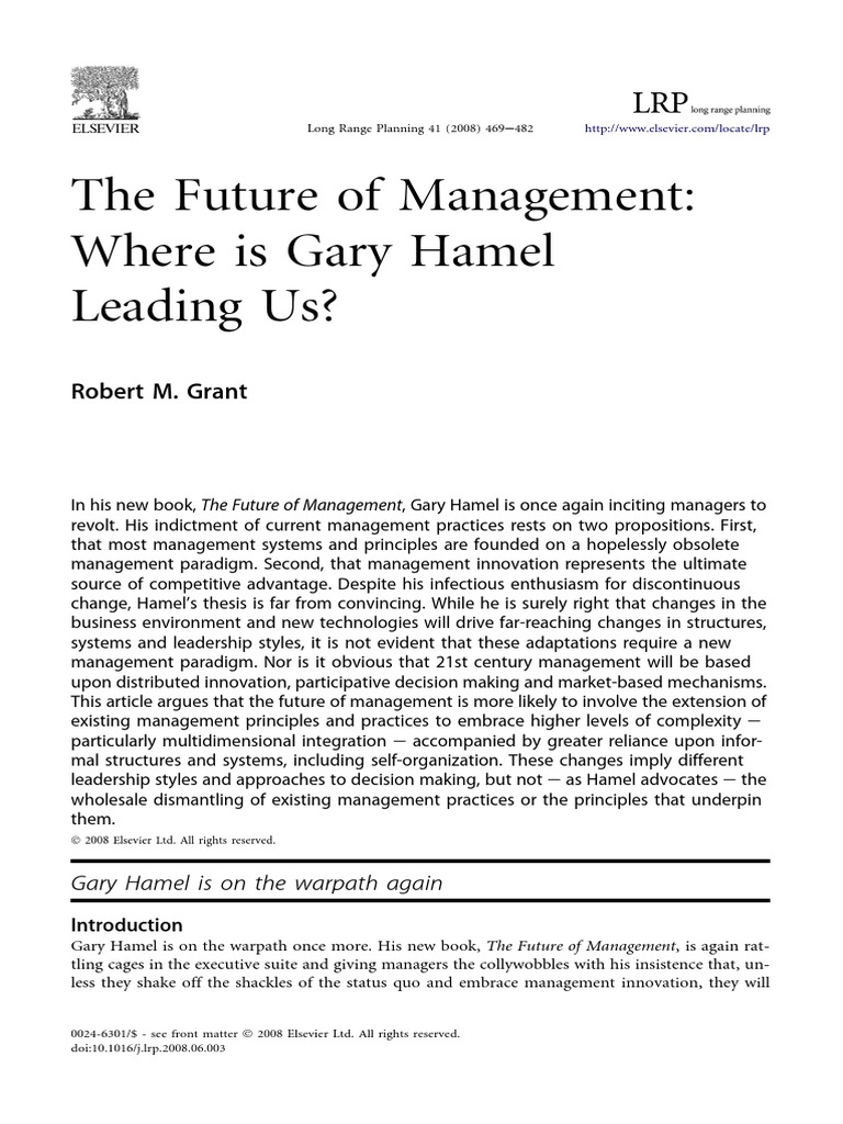 Gary Hamel | PDF | Strategic Management | Innovation