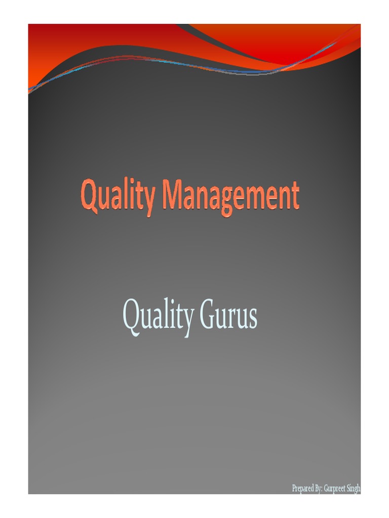 Quality Gurus | PDF | Quality (Business) | Quality Management