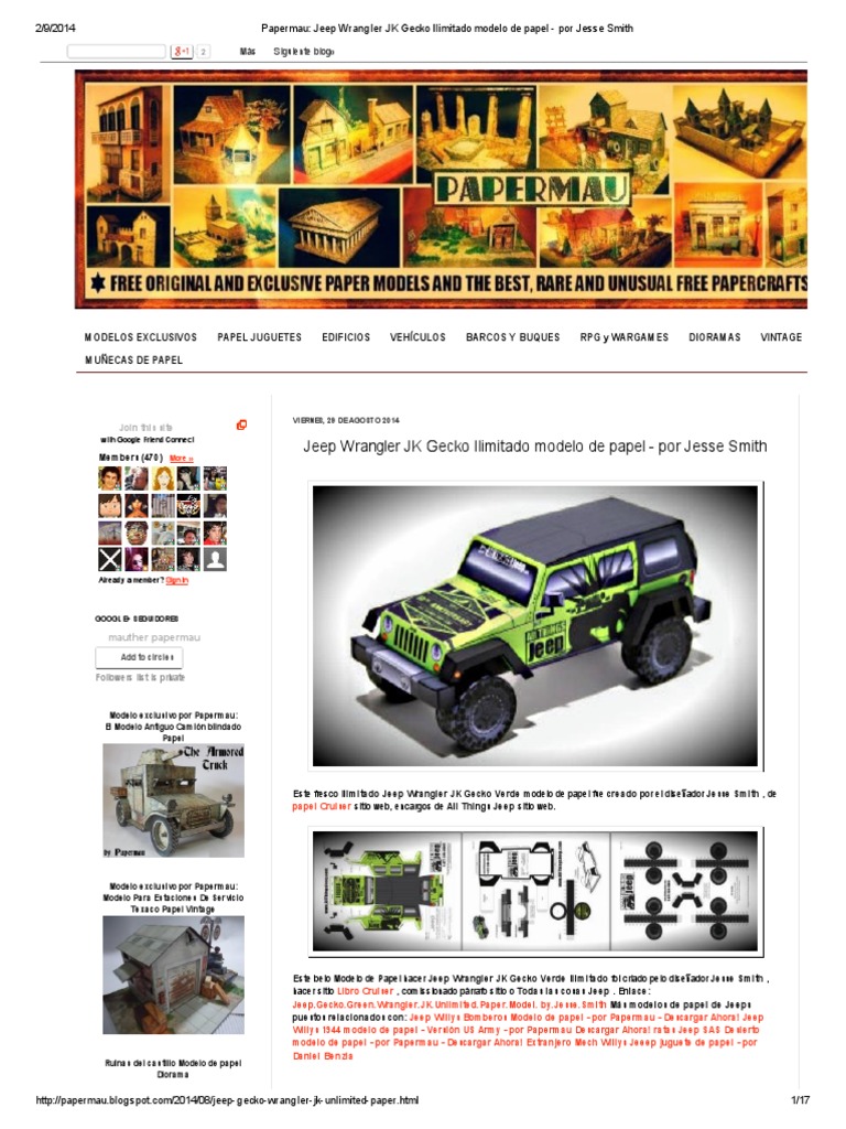 Papermau - Jeep Wrangler JK Gecko Ilimitado Modelo de Papel - Por Jesse ...