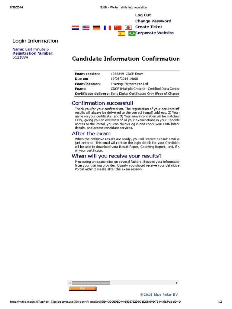 Candidate Information Confirmation Form | PDF