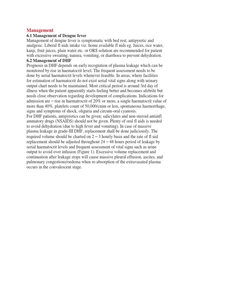 Dengue and DHF Management Guide | PDF