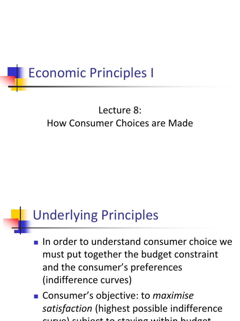 Economic Principles I: How Consumer Choices Are Made | PDF ...