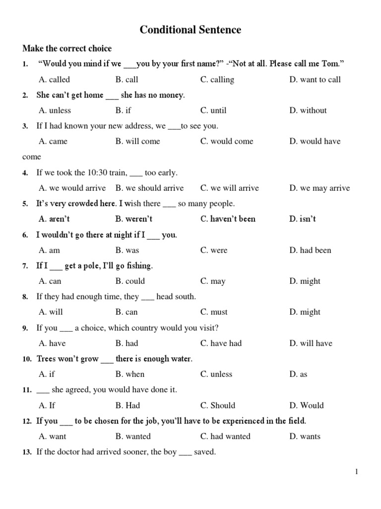 Conditional Sentence | PDF