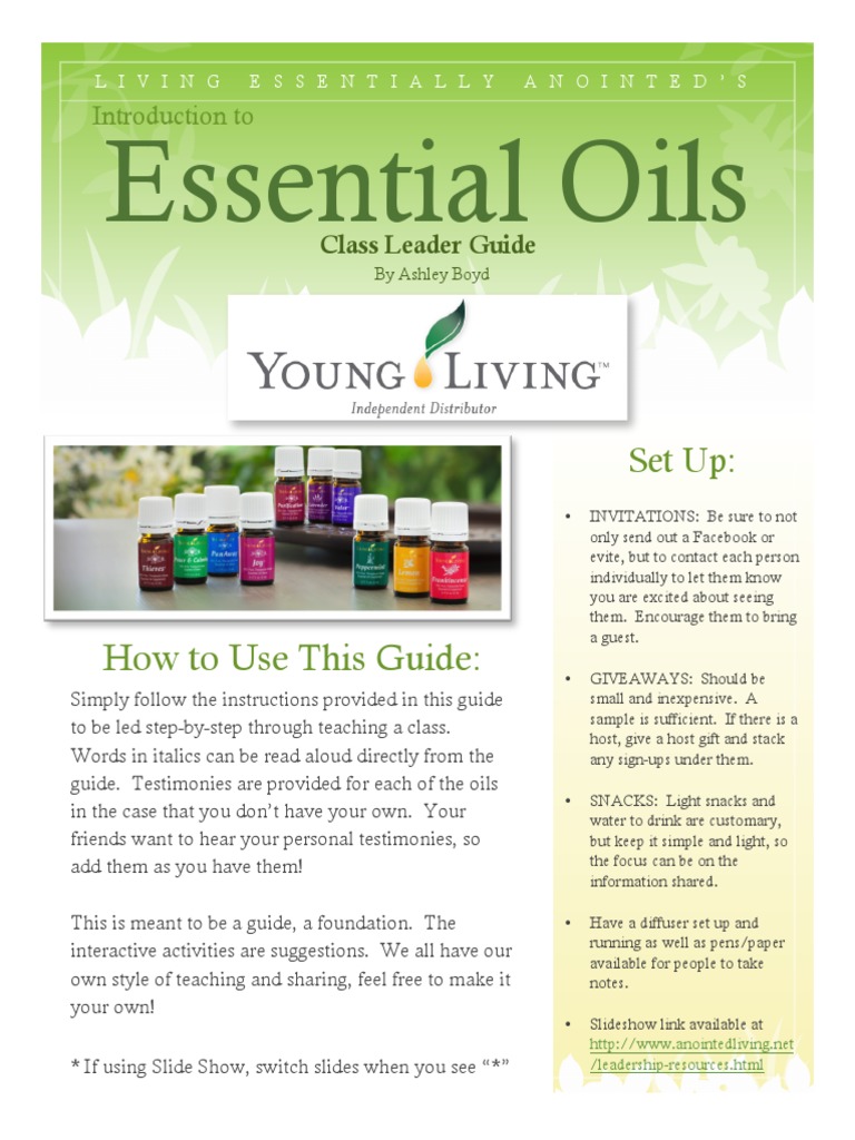 Intro To Essential Oils Leader Guide | PDF | Essential Oil | Aromatherapy