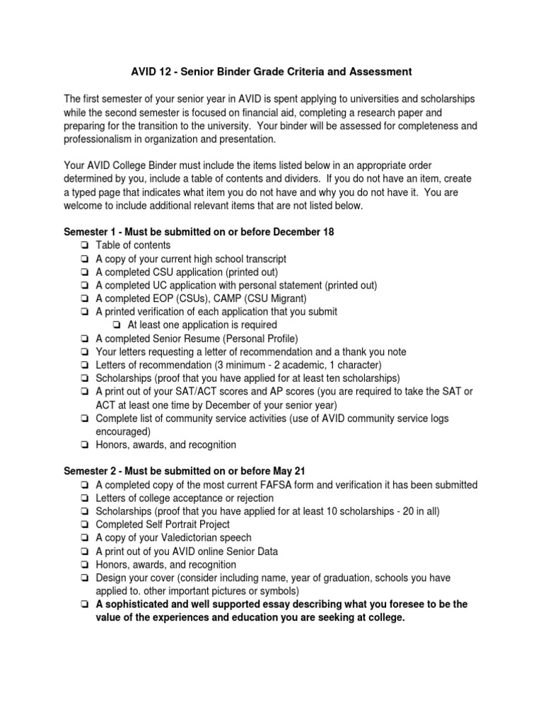 Avid 12 Seniorbinder | PDF | Finance & Money Management