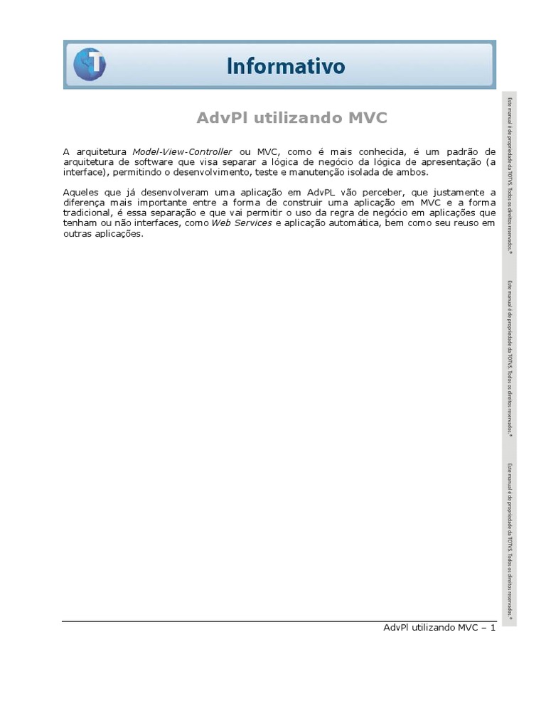 Advpl Utilizando Mvc V1 0 Português Pdf Model View Controller