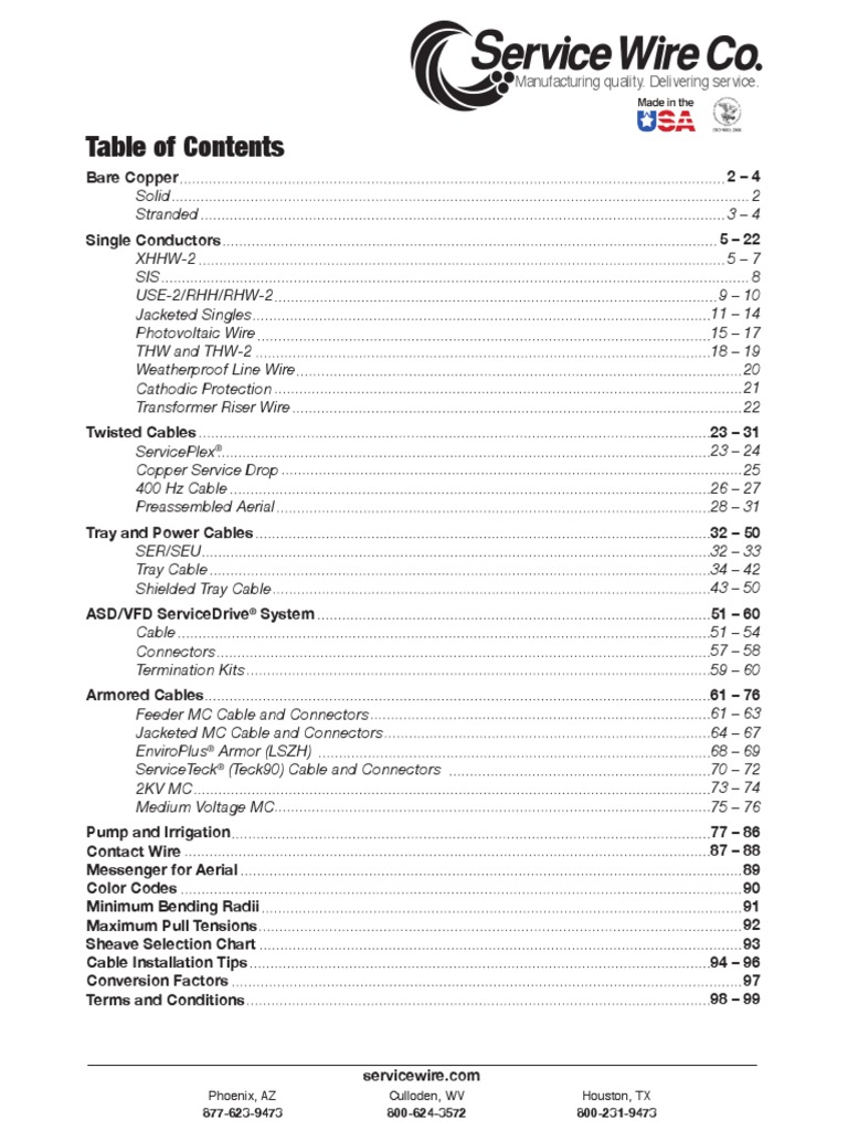 Service Wire Company - Jacketed MC | PDF | Electrical Wiring ...
