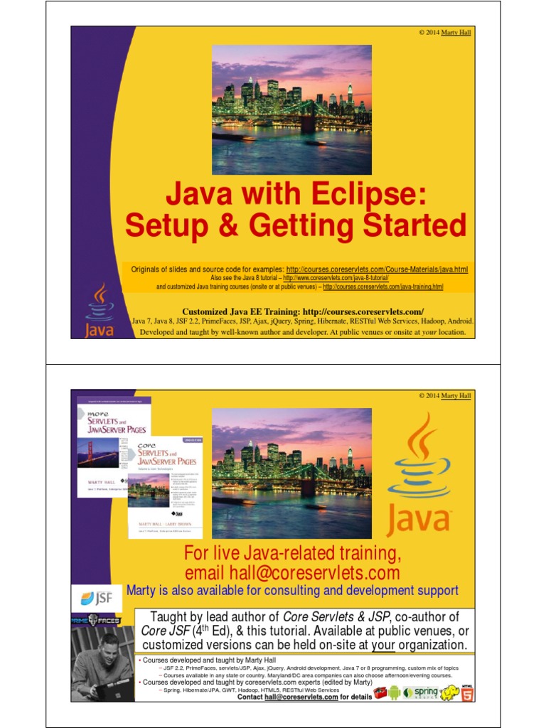 Java With Eclipse Setup And Getting Started For Live Java Related