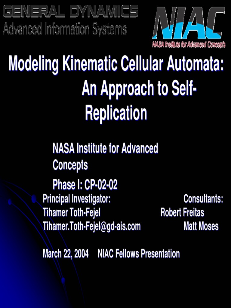 Kinematic Cellular Automata for Self-Replication | PDF | Nanotechnology ...