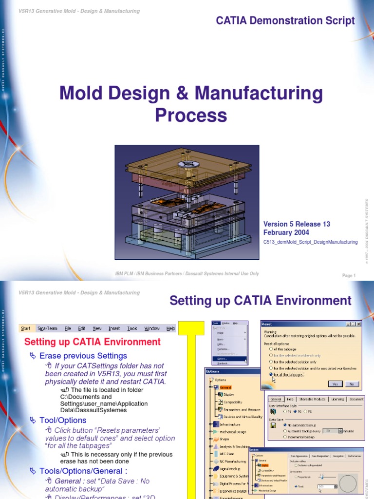 Mold Design & Manufacturing Process (Catia) | PDF | Product Lifecycle ...