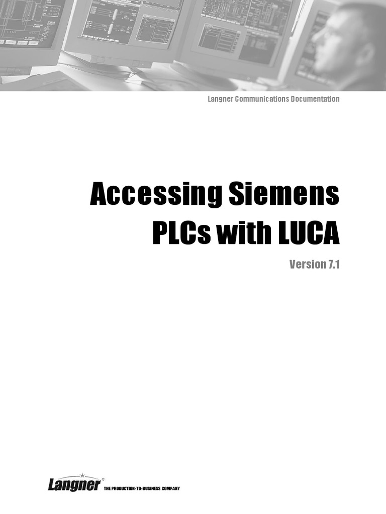 Accessing Siemens PLCs With LUCA | PDF | Transmission Control Protocol ...