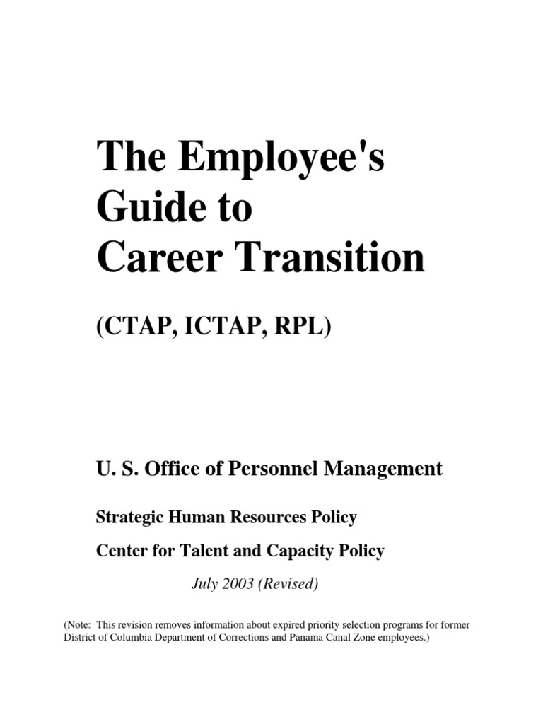 Guide to CTAP and ICTAP for Employees | PDF | United States Office Of ...