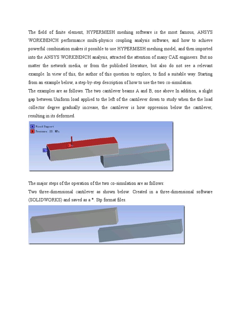 Hypermesh To Ansys Workbench | PDF | Continuum Mechanics | Finite Element Method