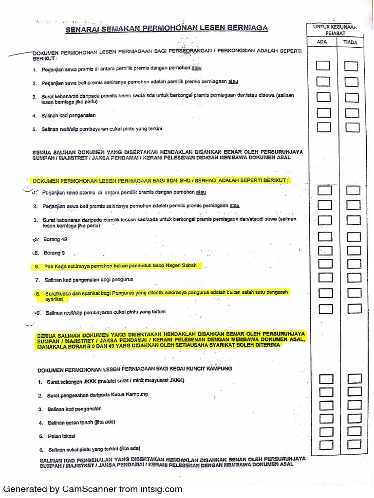 DBKK Checklist | PDF