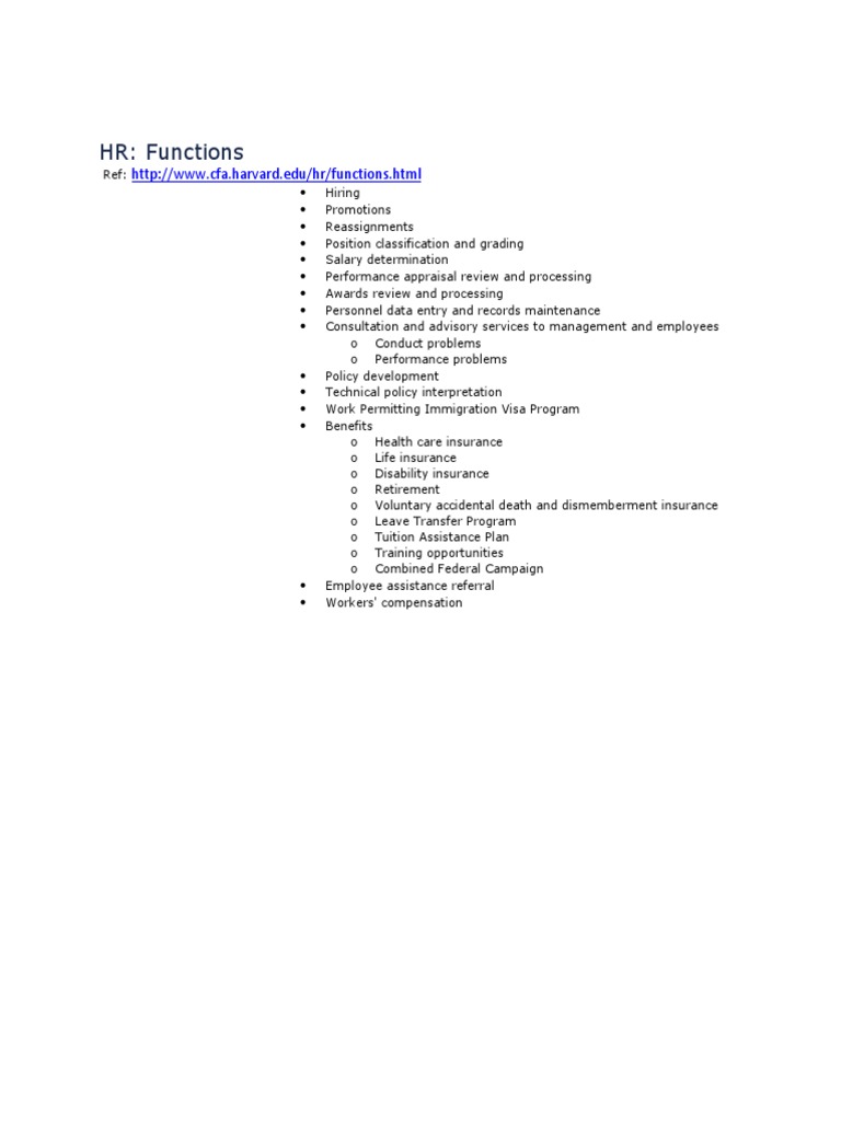 Comprehensive HR Functions Guide | PDF | Career & Growth | Business