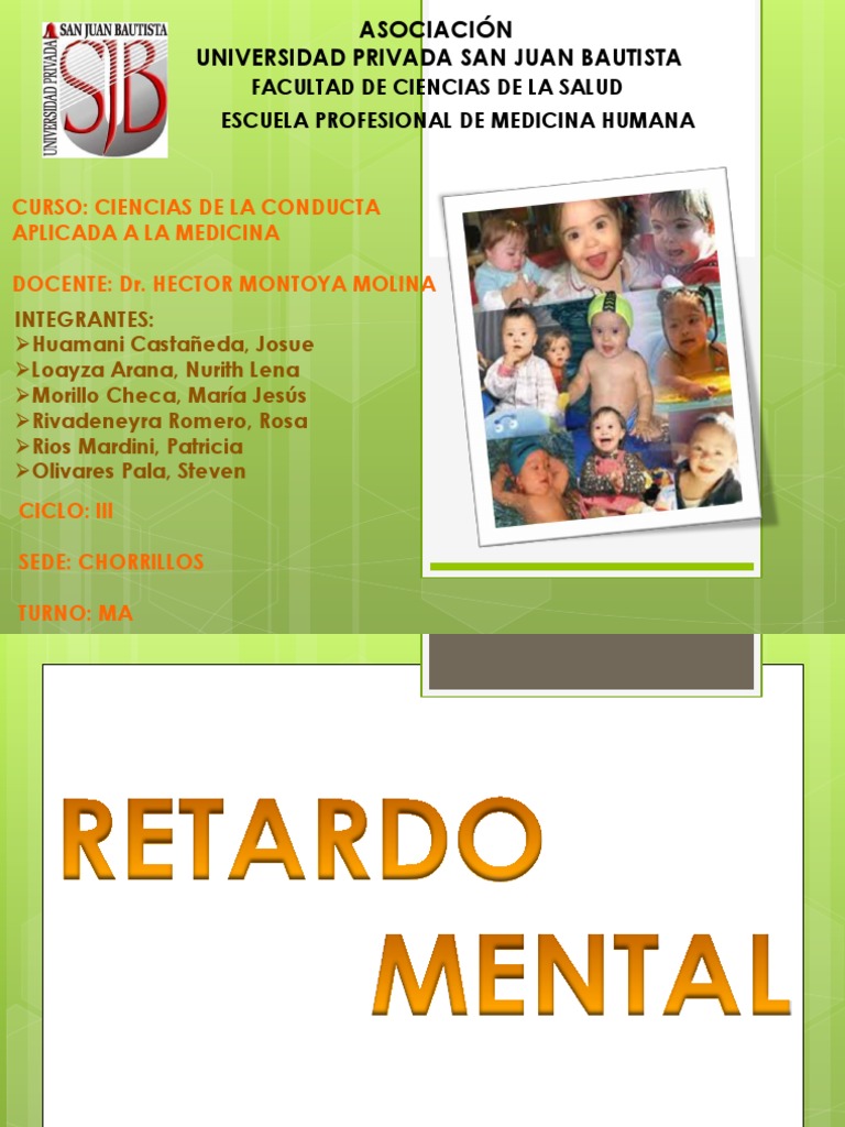 Retardo Mental. | PDF | Discapacidad intelectual | Cociente de inteligencia
