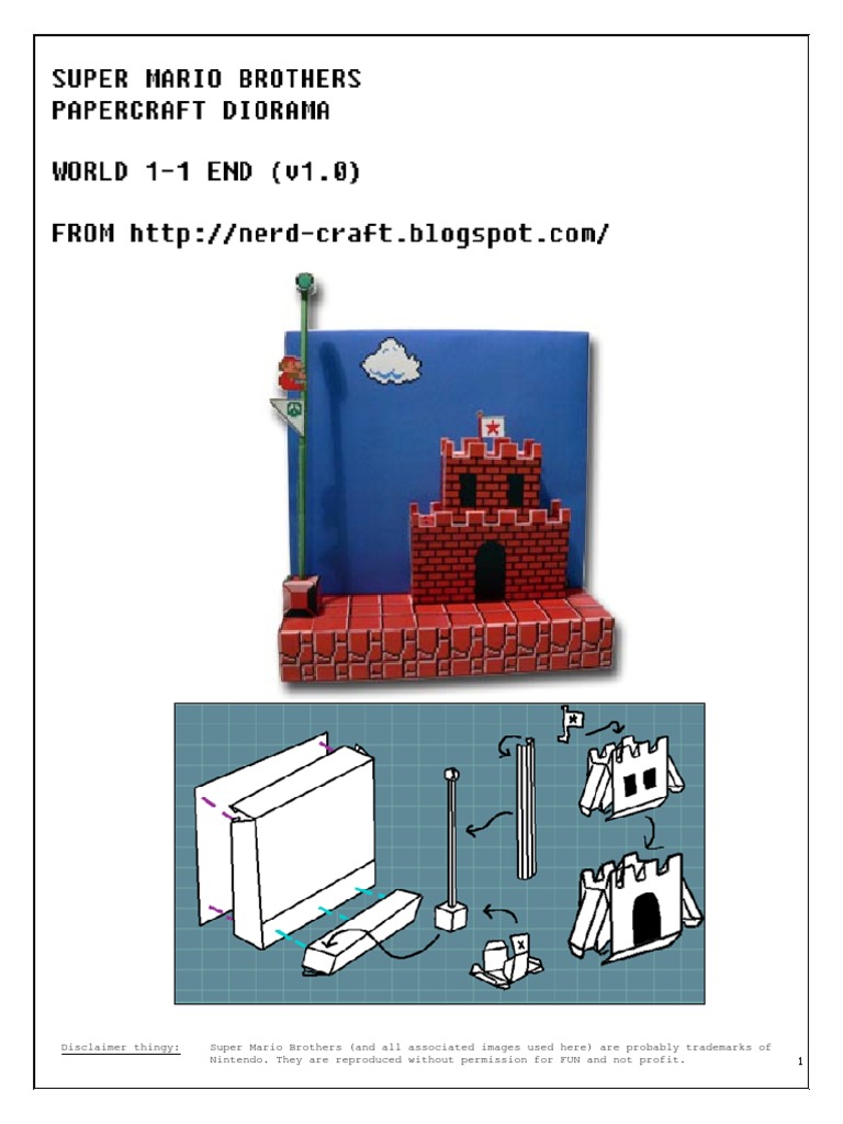 Mario Papercraft W1 1 End v1 | PDF