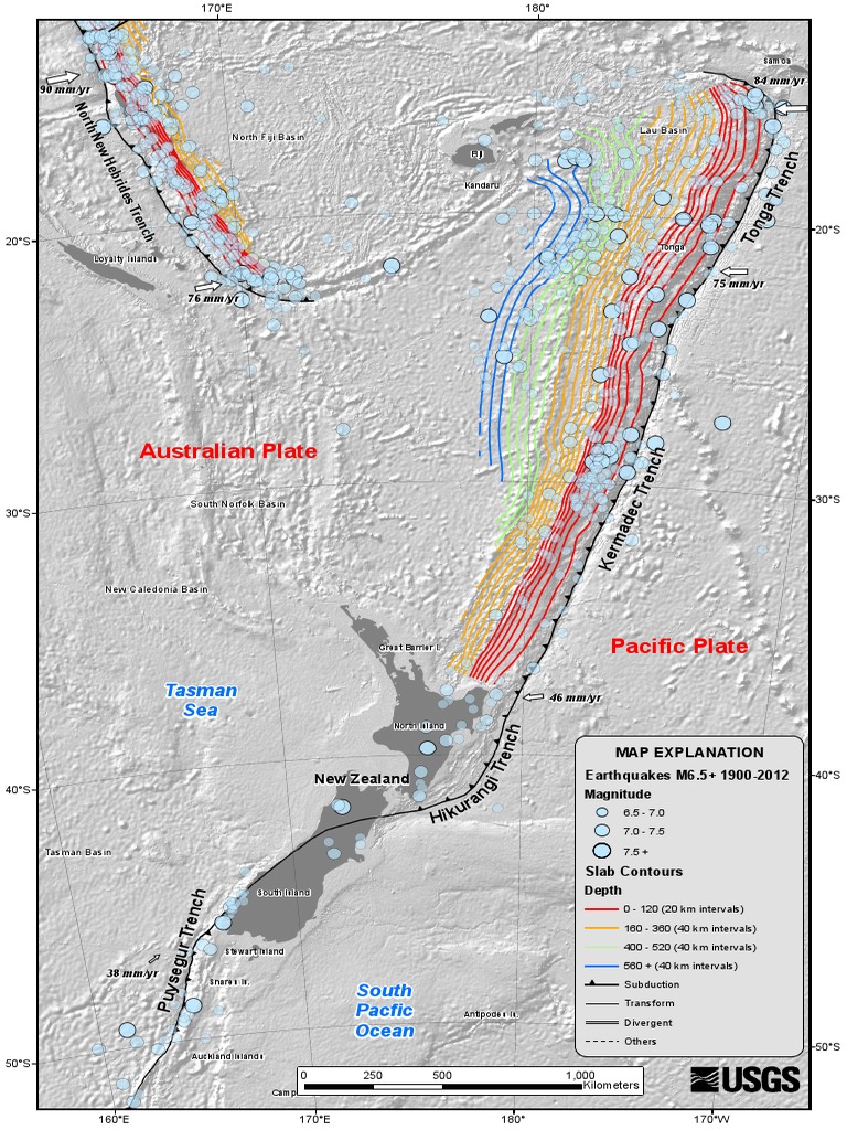 Australia Plate Tectonic Map - USGS | PDF