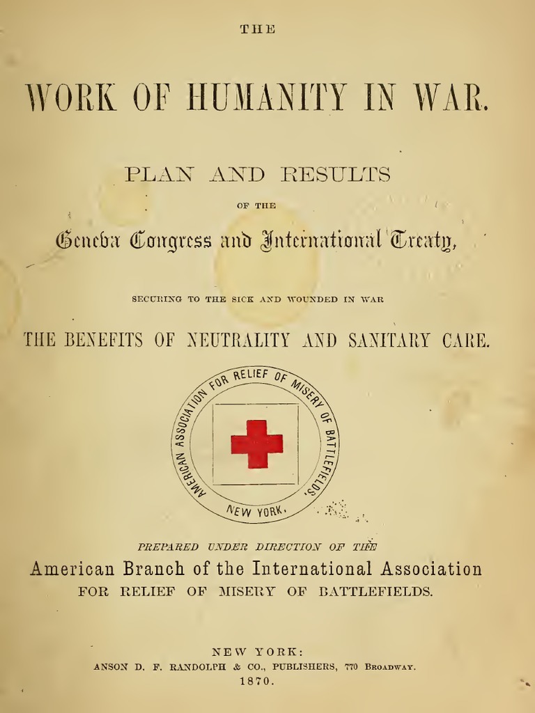1864 Geneva Convention - For The Amelioration of The Condition of ...