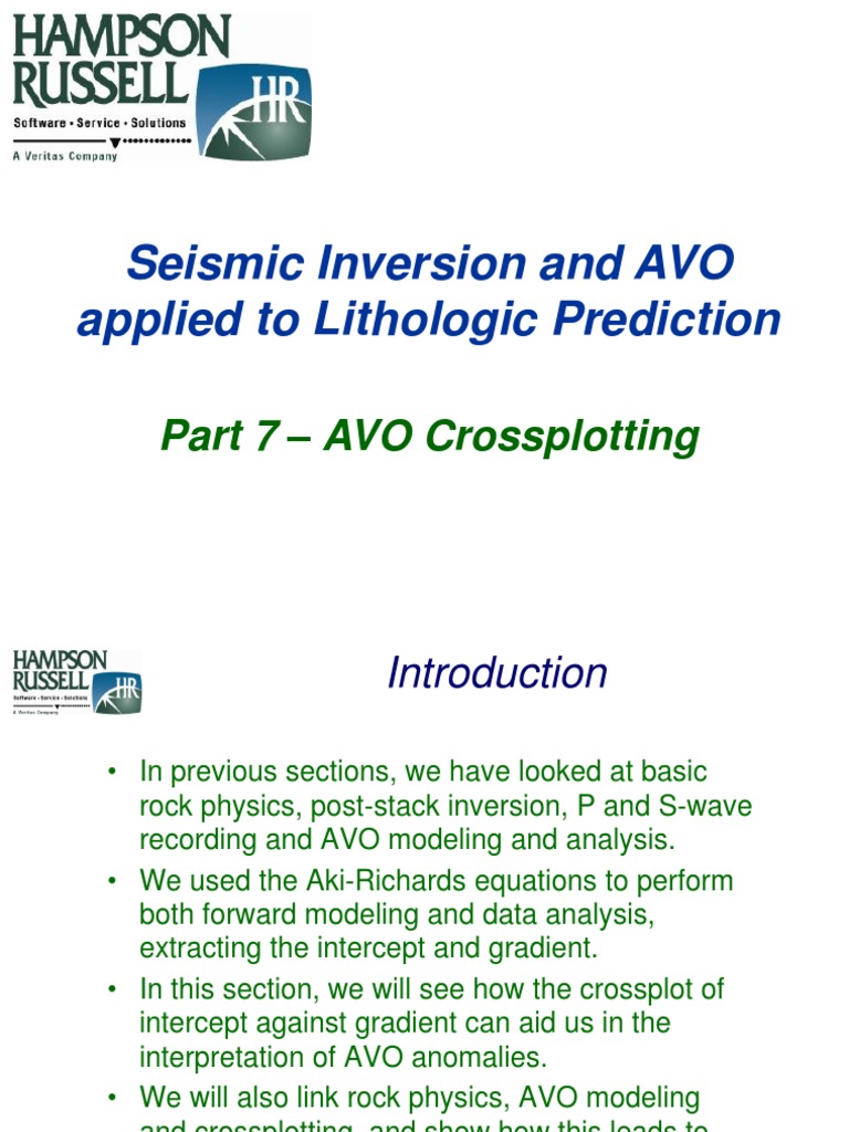 7 AVO Cross Plot | Download Free PDF | Applied And Interdisciplinary ...