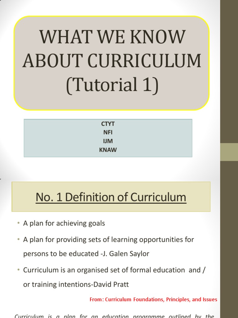 What We Know About Curriculum | PDF | Curriculum | Traditions