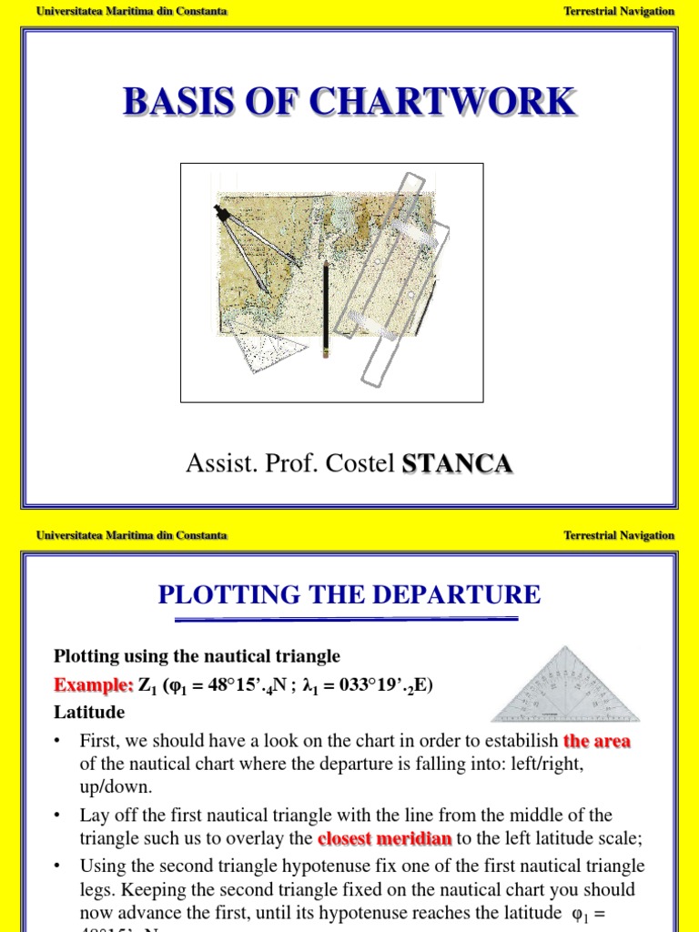 Basics of Chartwork | PDF | Latitude | Navigation