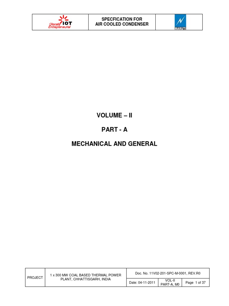 11V02 Acc SPC M 0001 V2 Part A | PDF | Specification (Technical ...