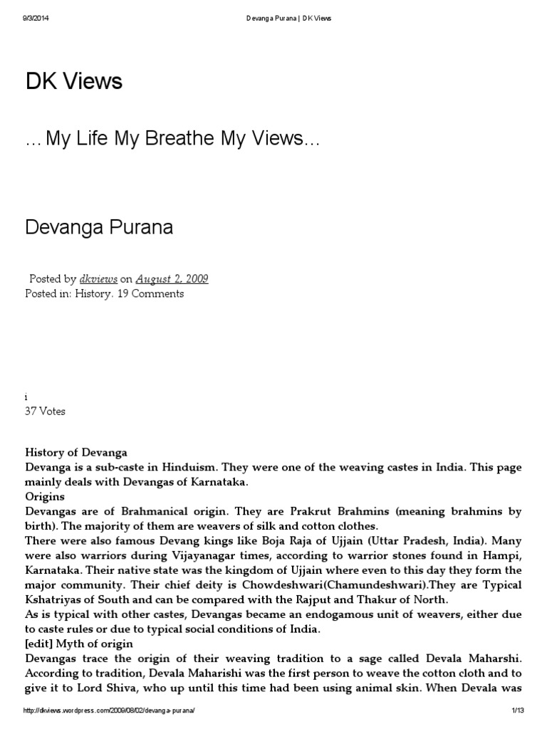 Devanga Caste: History and Significance | PDF | Wedding | Shiva