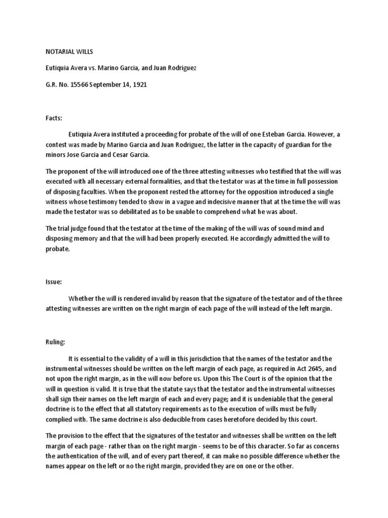 Notarial Wills | PDF | Will And Testament | Probate