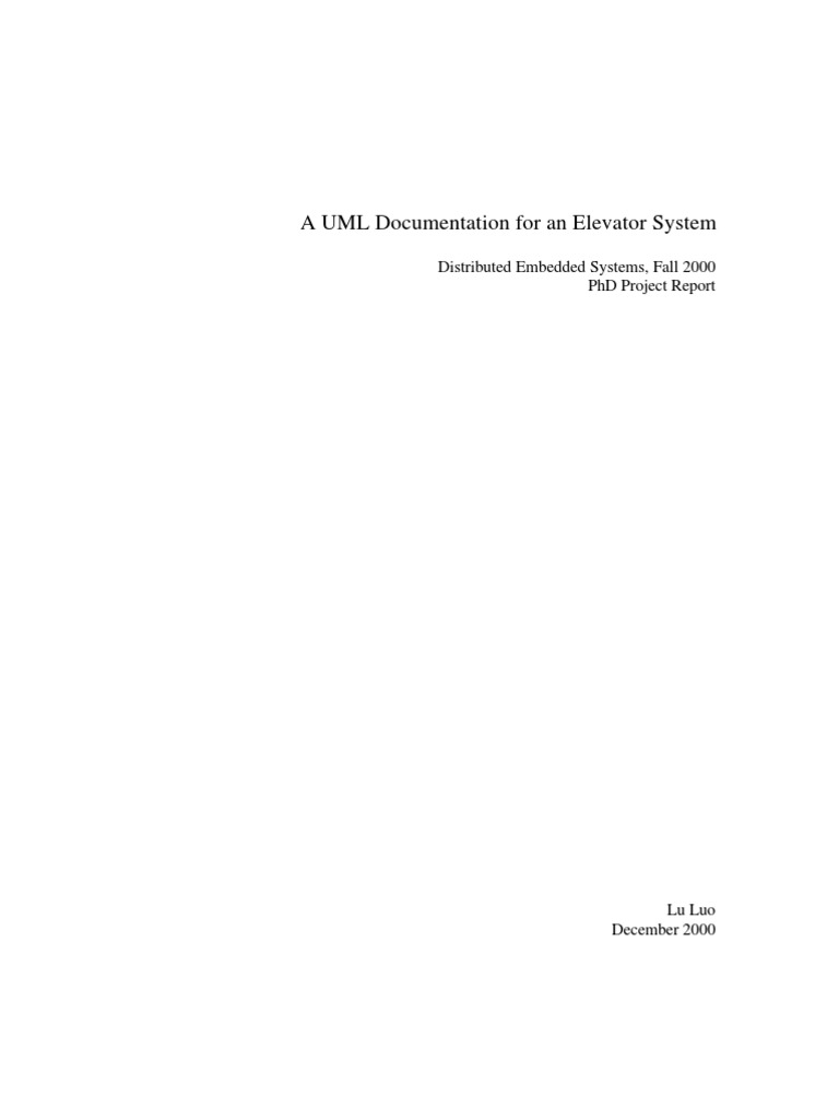 Uml Elevator Pdf Unified Modeling Language Class Computer