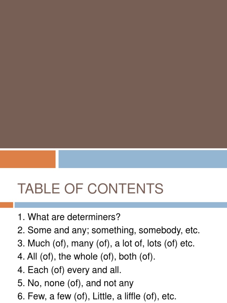 Determiners and Quantifiers Part 1 | PDF | Grammatical Number | Plural