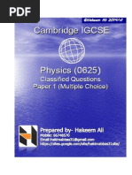 IGCSE Physics Paper 1 Classified | PDF | Acceleration | Electromagnetic Radiation