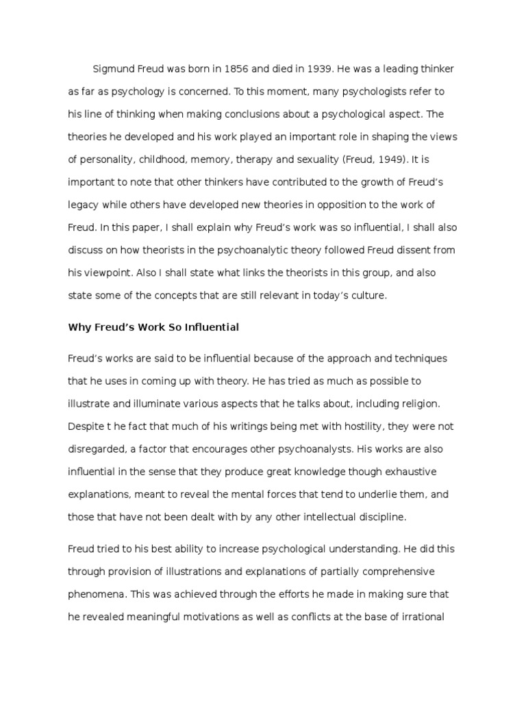 Sigmund Freud | PDF | Object Relations Theory | Psychoanalysis