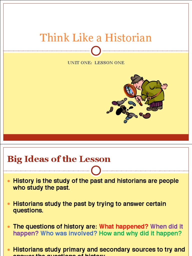 Think Like a Historian Guide | PDF | Historian | Causality