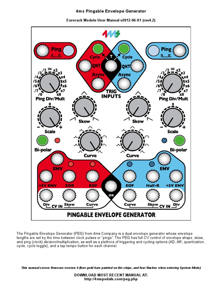 4ms Pingable Envelope Generator: Eurorack Module User Manual v2012-06 ...