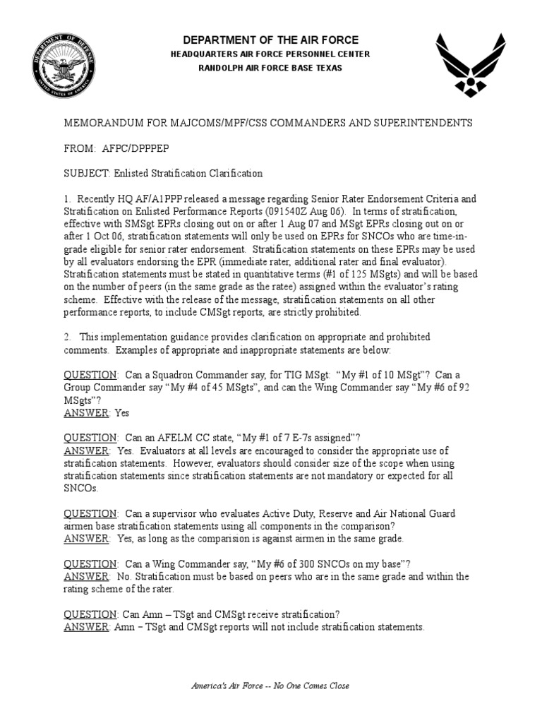 Department of The Air Force: Headquarters Air Force Personnel Center ...