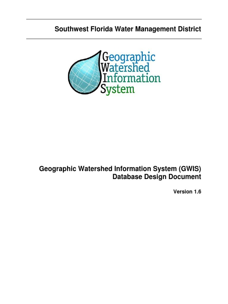 GWIS Data Dictionary v1.6 20140411 | PDF | Metadata | Shape
